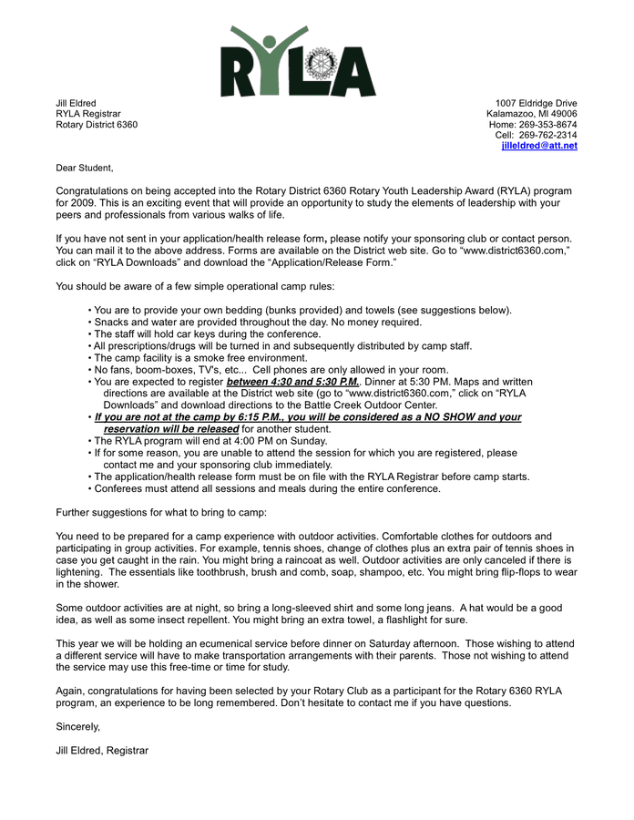 Congratulations letter in Word and Pdf formats