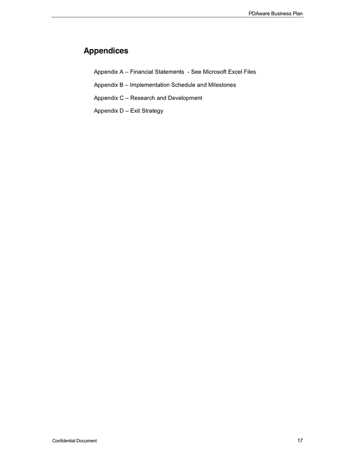 Executive Summary in Word and Pdf formats - page 19 of 22