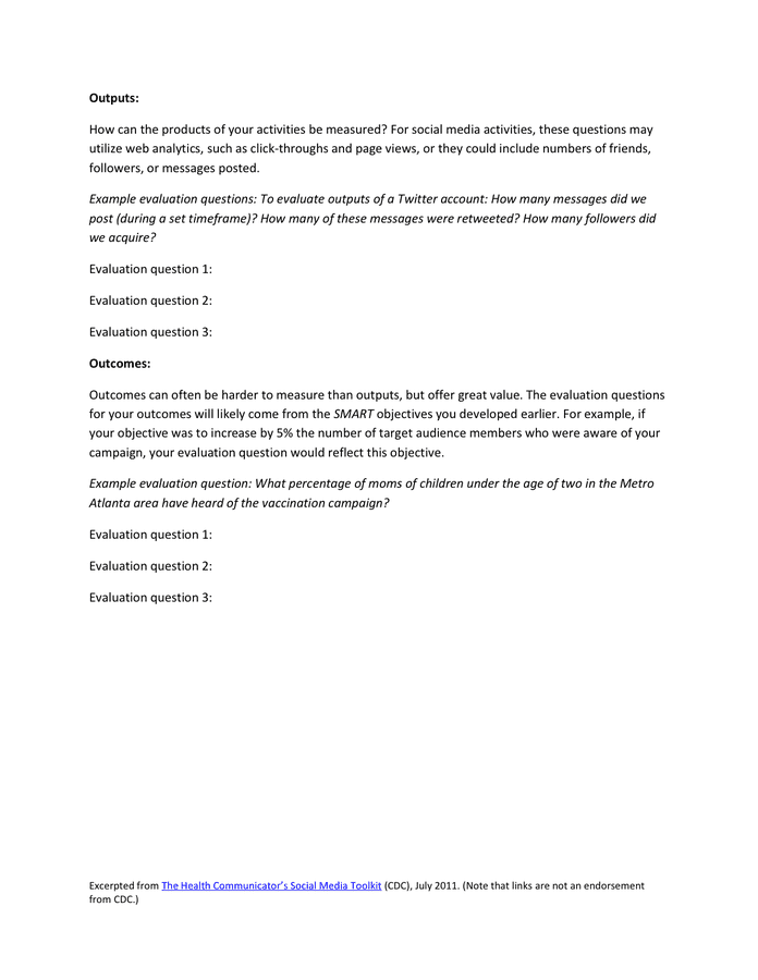 SOCIAL MEDIA COMMUNICATIONS STRATEGY WORKSHEET in Word and Pdf formats ...