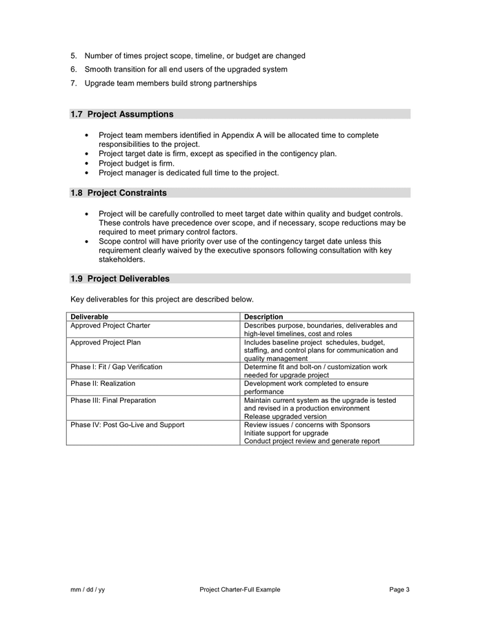 Project Management Framework in Word and Pdf formats - page 7 of 19