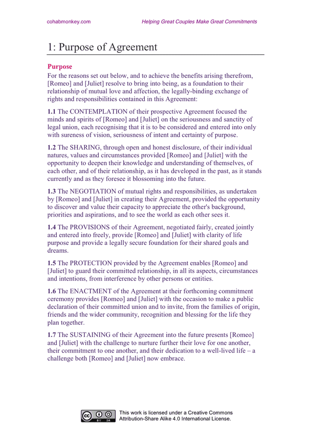 UK Sample Cohabitation Agreement In Word And Pdf Formats Page 3 Of 19
