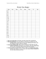 Weekly Time Budget in Word and Pdf formats