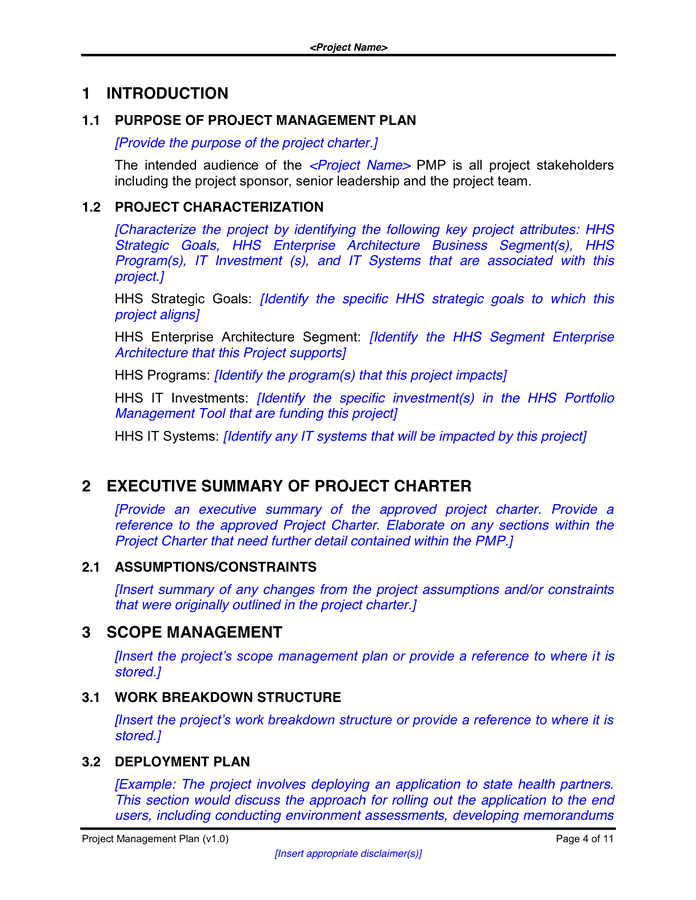 Project Management Plan in Word and Pdf formats - page 5 of 11
