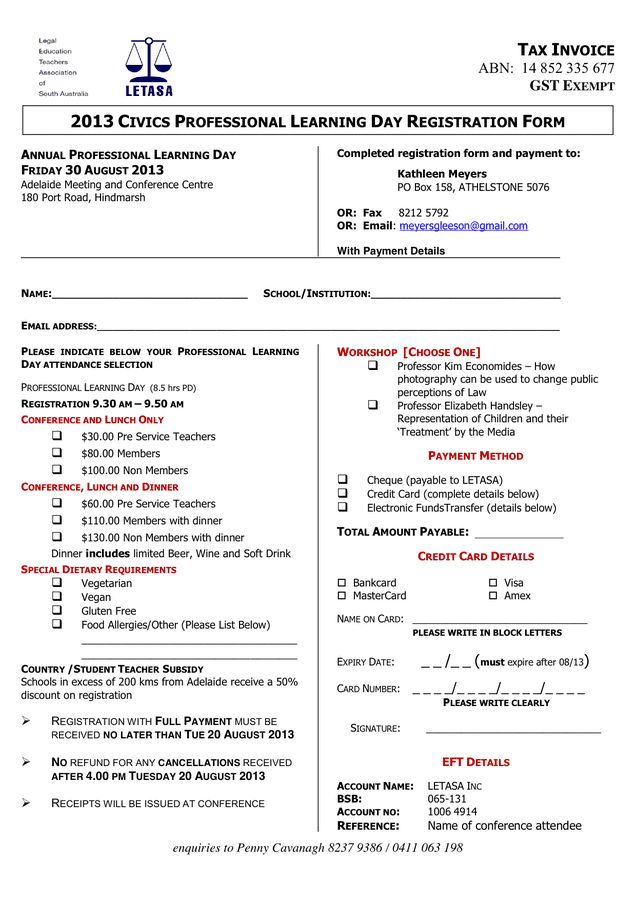 TAX INVOICE in Word and Pdf formats - page 2 of 2