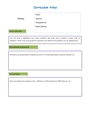 Blank CV template example in Word and Pdf formats