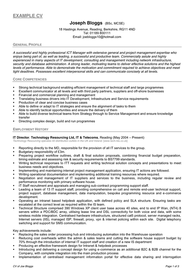 CV Template & Example in Word and Pdf formats - page 4 of 6