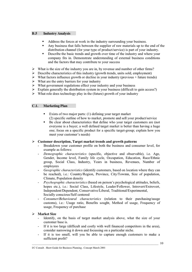 BUSINESS PLAN Template in Word and Pdf formats - page 14 of 27