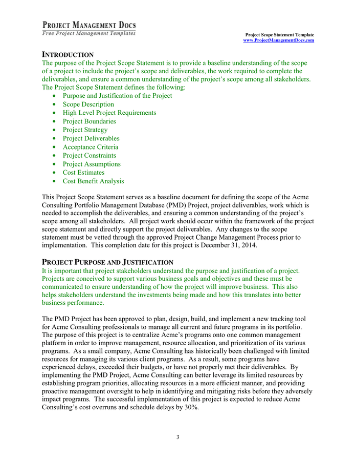 Project Proposal Justification Example