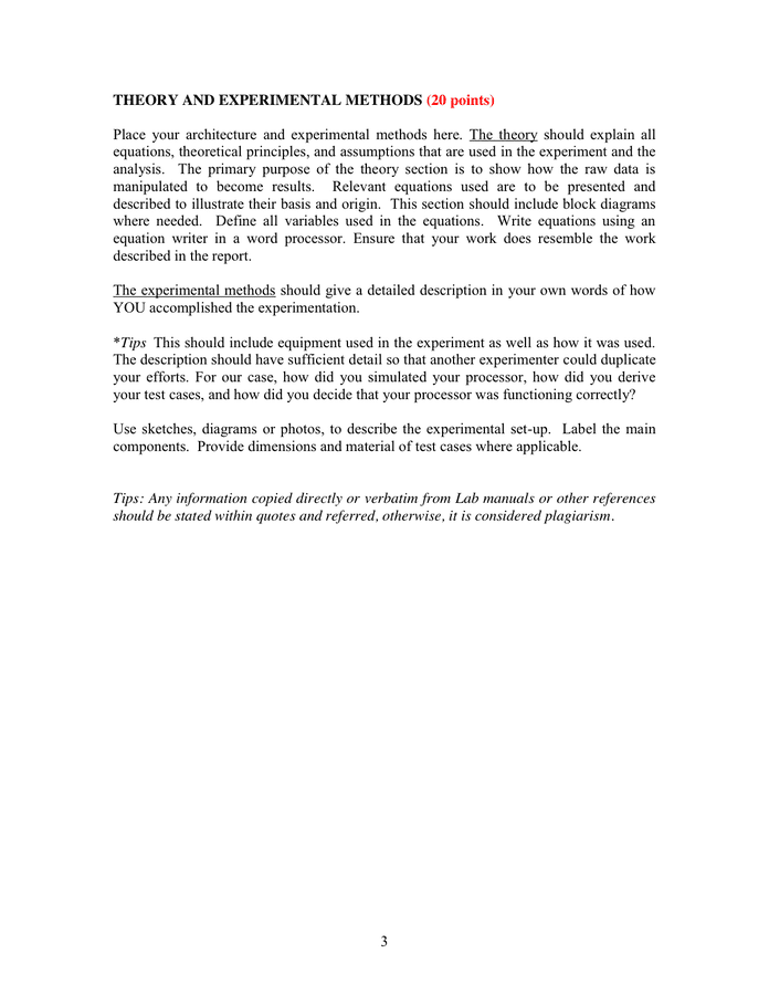 Template for Lab Report in Word and Pdf formats - page 5 of 8