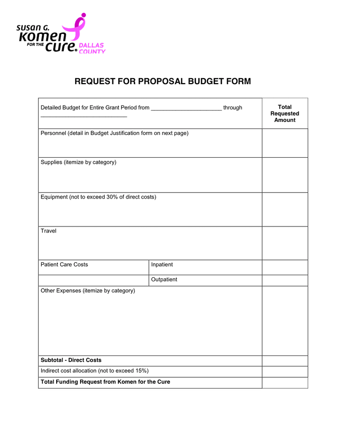 SAMPLE REQUEST FOR PROPOSAL in Word and Pdf formats - page 9 of 10
