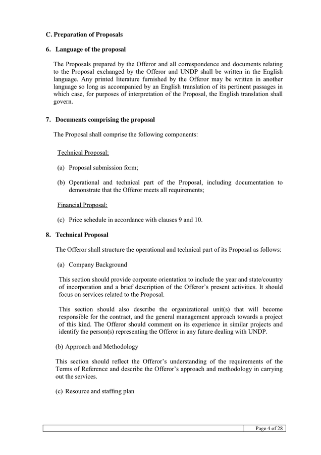 Request for Proposal (RFP) in Word and Pdf formats - page 4 of 28