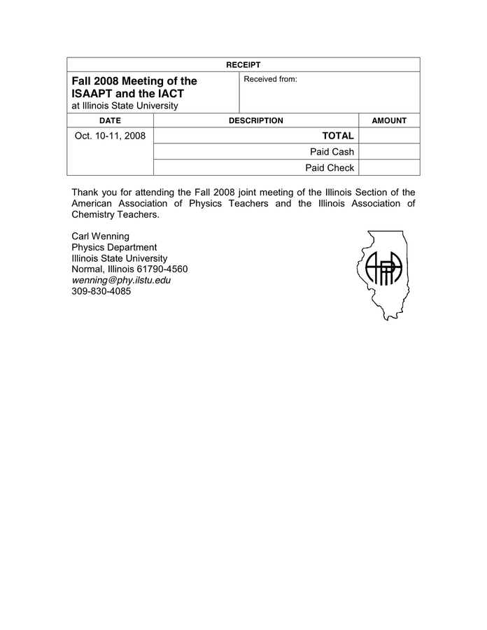 General Receipt Template - download free documents for PDF, Word and Excel