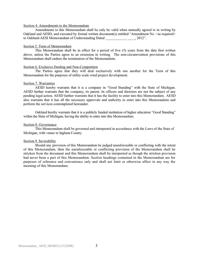 Sample University MEMORANDUM OF UNDERSTANDING in Word and Pdf formats ... Sample University MEMORANDUM OF UNDERSTANDING in Word and Pdf formats ...