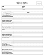 Cornell Notes Template in Word and Pdf formats