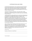 Copyright Release Form - download free documents for PDF, Word and Excel