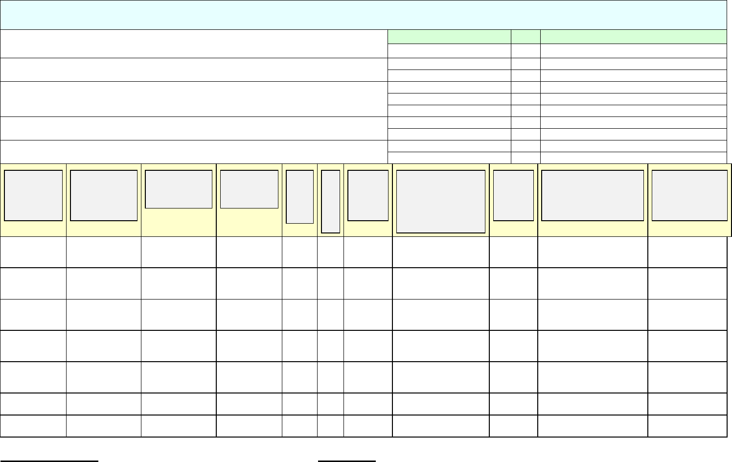 Class schedule template in Word and Pdf formats