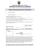 Statutory Declaration Form - download free documents for PDF, Word and ...