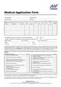 Medical Application Form in Word and Pdf formats