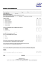 Medical Application Form in Word and Pdf formats