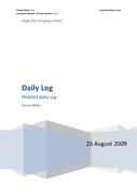 Daily Log Template - download free documents for PDF, Word and Excel