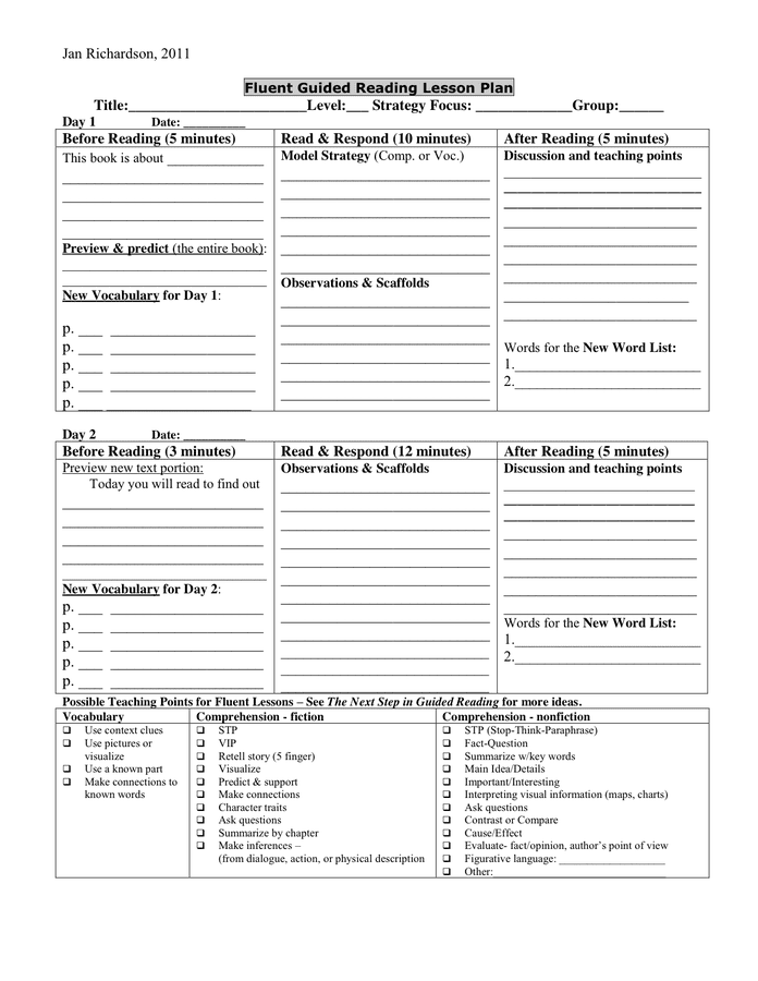 Pre-A Lesson Plan in Word and Pdf formats - page 5 of 11