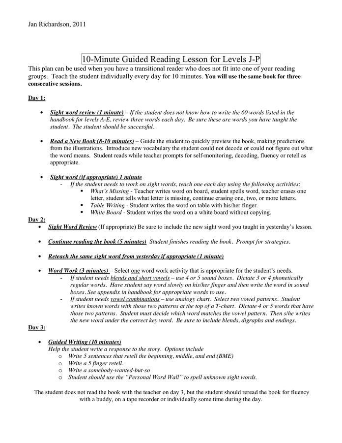 Pre-A Lesson Plan in Word and Pdf formats - page 9 of 11