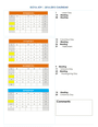 School Calendar Sample in Word and Pdf formats