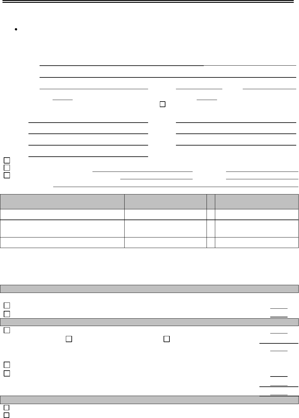 GENERAL INFORMATION QUESTIONNAIRE in Word and Pdf formats