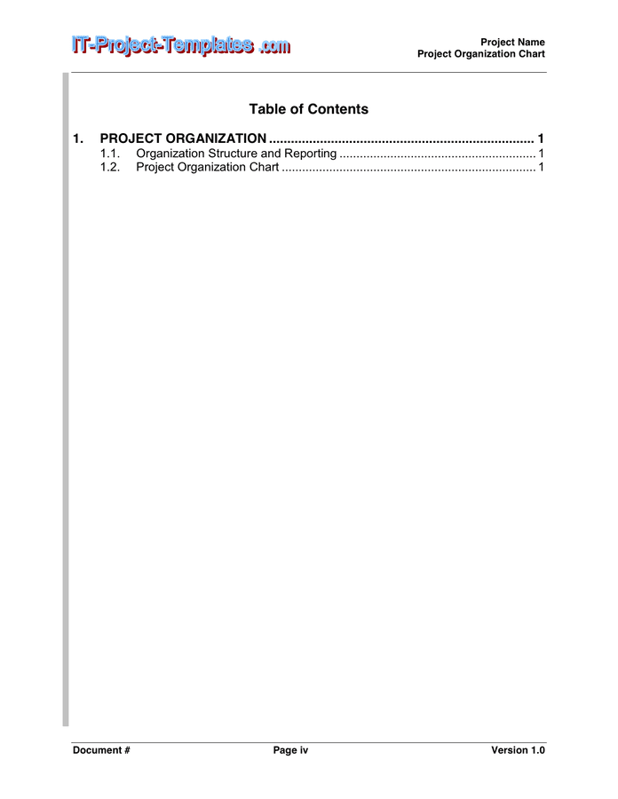 Project Organization Chart in Word and Pdf formats - page 5 of 7