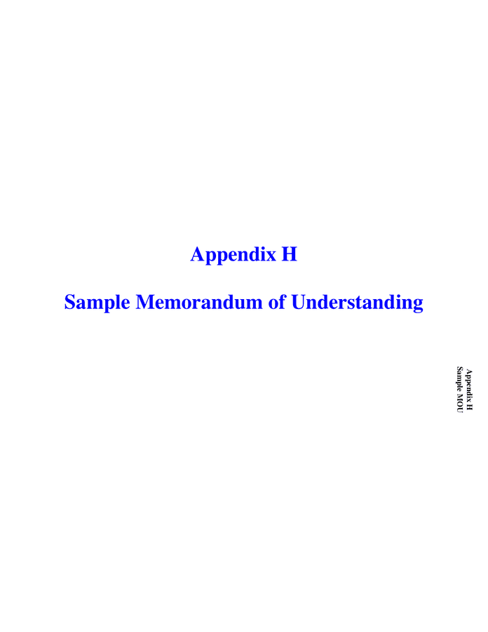 Memorandum of Understanding Template - download free documents for PDF ...