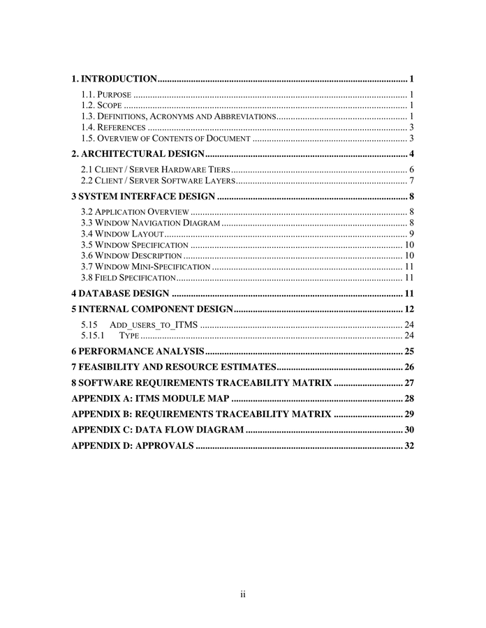 Software Design Document Template In Word And Pdf Formats Page 2 Of 34