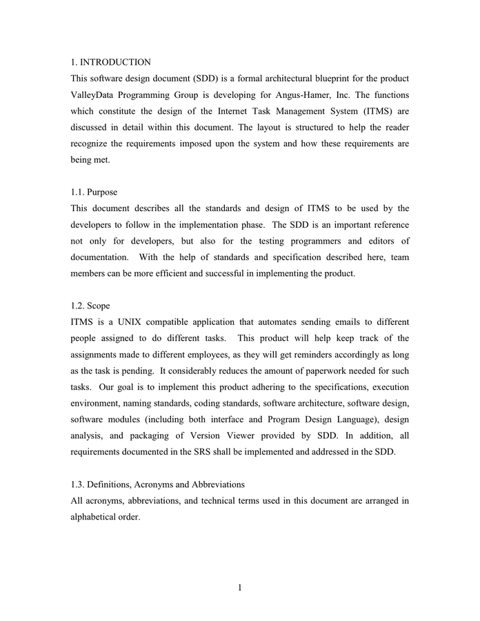 Software Design Document Template In Word And Pdf Formats Page 3 Of 34