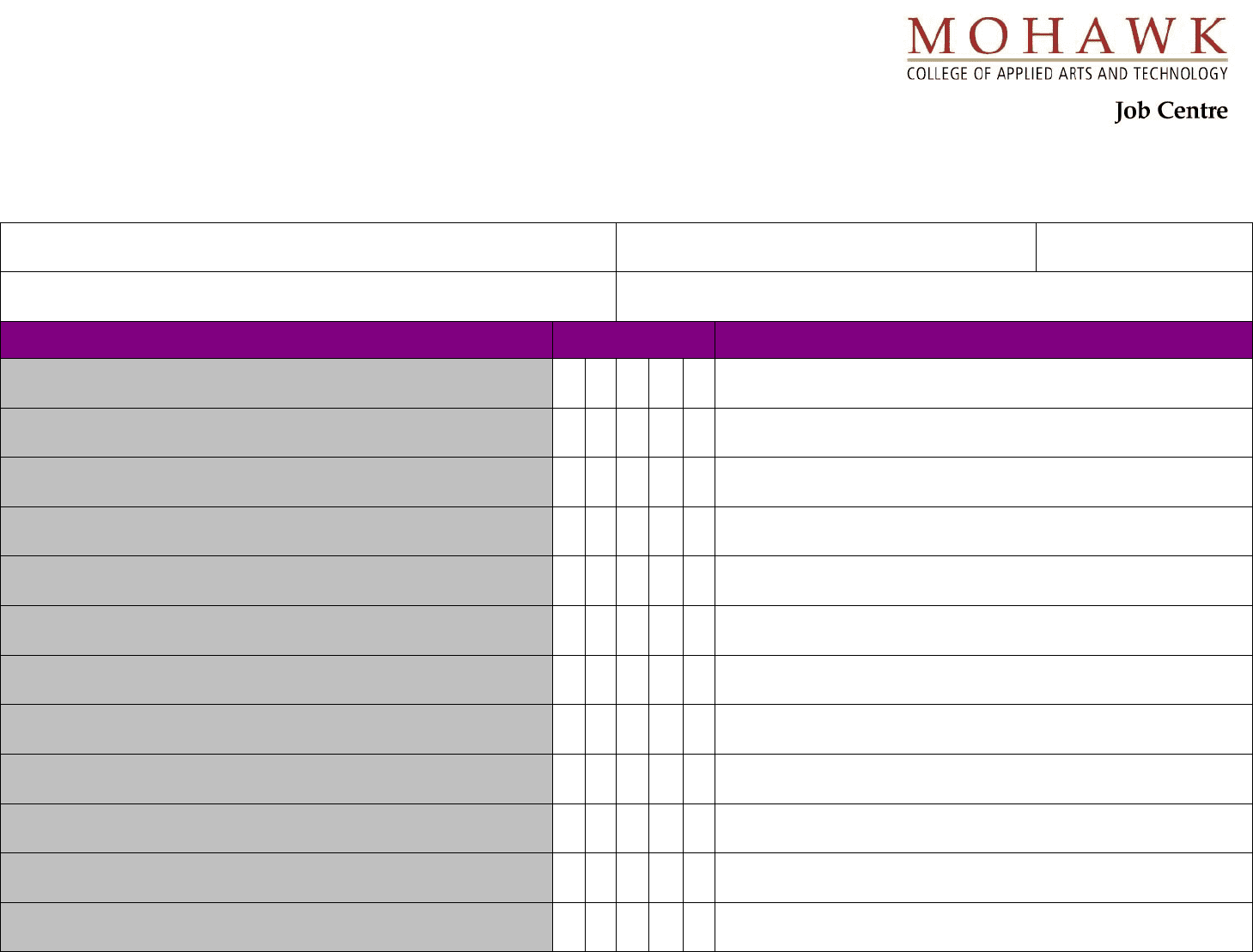 JOB INTERVIEW PERFORMANCE EVALUATION in Word and Pdf formats JOB INTERVIEW PERFORMANCE EVALUATION in Word and Pdf formats