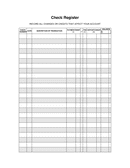 Check Register - download free documents for PDF, Word and Excel