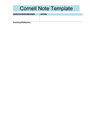 Cornell Notes Template in Word and Pdf formats