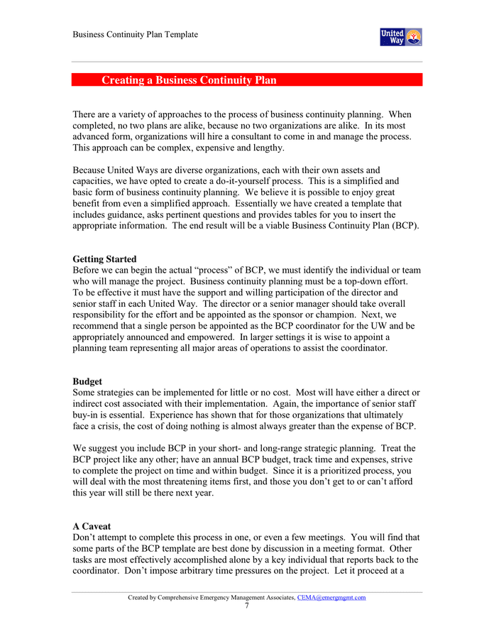 Business Continuity Plan Template In Word And Pdf Formats Page 7 Of 34