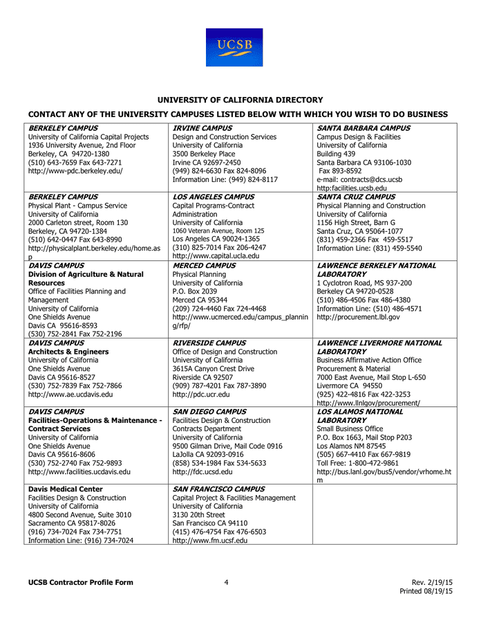 Consultant Profile Form in Word and Pdf formats - page 4 of 4