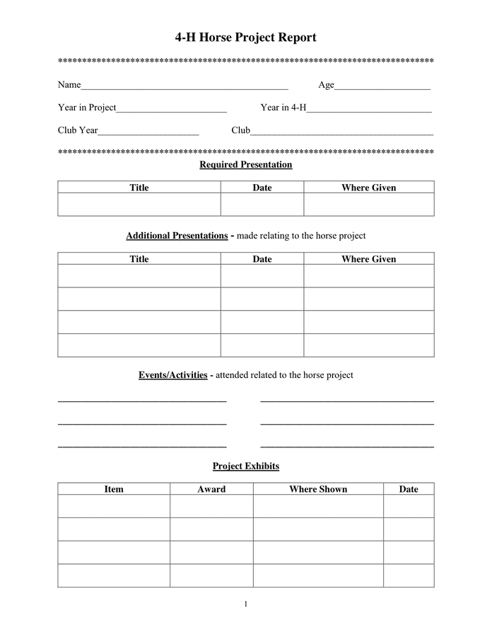 Project Report Template - download free documents for PDF, Word and Excel