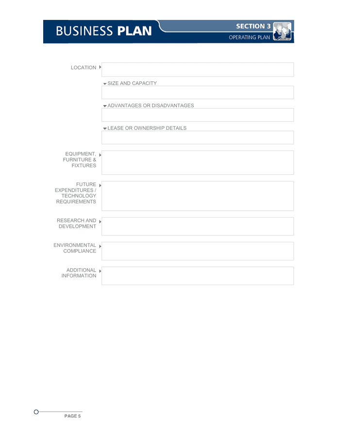business plan Word template in Word and Pdf formats - page 5 of 10