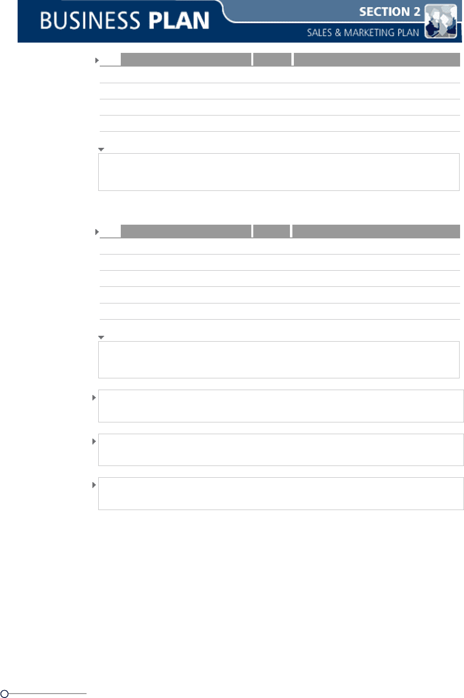 business plan Word template in Word and Pdf formats - page 4 of 10