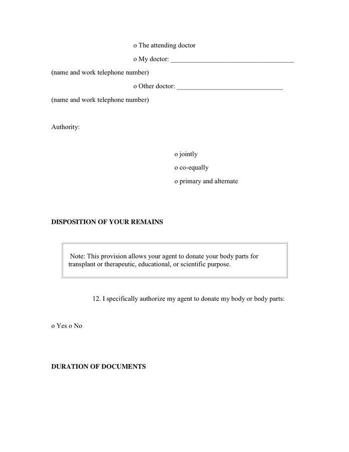 ADVANCE MEDICAL DIRECTIVE WORKSHEET In Word And Pdf Formats Page 6 Of 7 advance-medical-directive-worksheet-in-word-and-pdf-formats-page-6-of-7