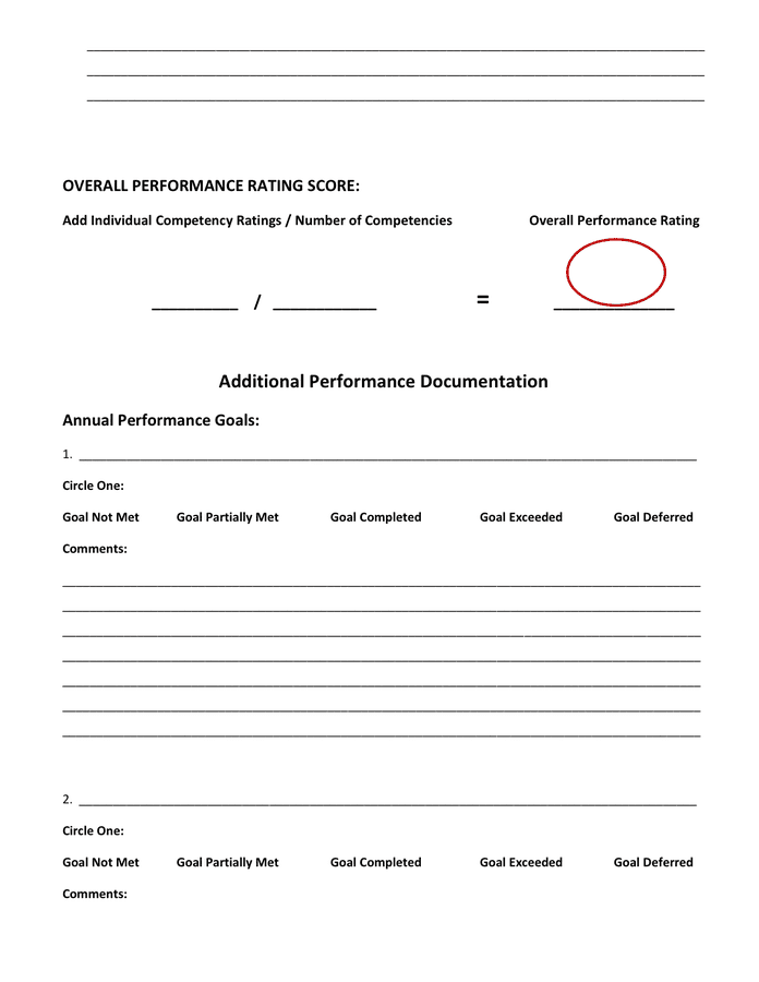 Performance Evaluation Template in Word and Pdf formats - page 8 of 12