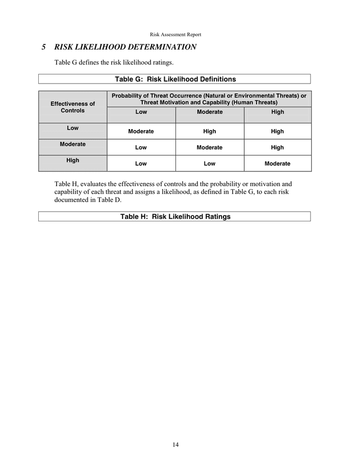 RISK ASSESSMENT REPORT TEMPLATE in Word and Pdf formats - page 17 of 35