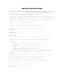 Medical Release Form - download free documents for PDF, Word and Excel