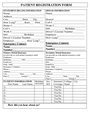PATIENT REGISTRATION FORM in Word and Pdf formats