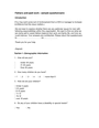 Sample questionnaire in Word and Pdf formats
