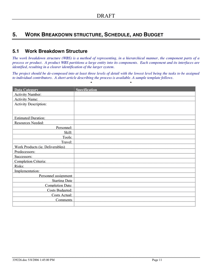 sample project charter in Word and Pdf formats - page 12 of 15