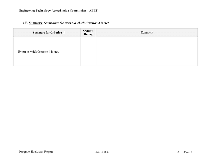 Program Evaluation Form in Word and Pdf formats - page 11 of 27