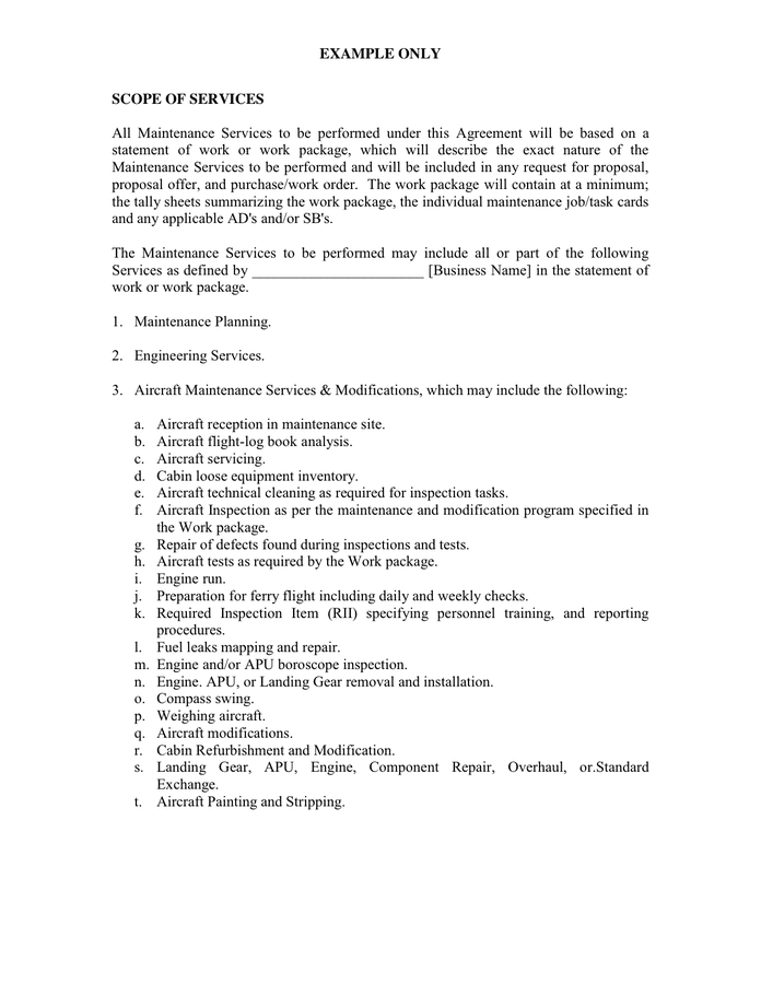 Service Contract in Word and Pdf formats - page 2 of 5