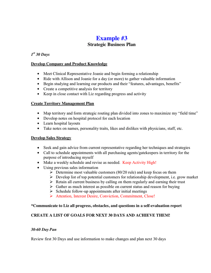 Strategic Business Plan in Word and Pdf formats